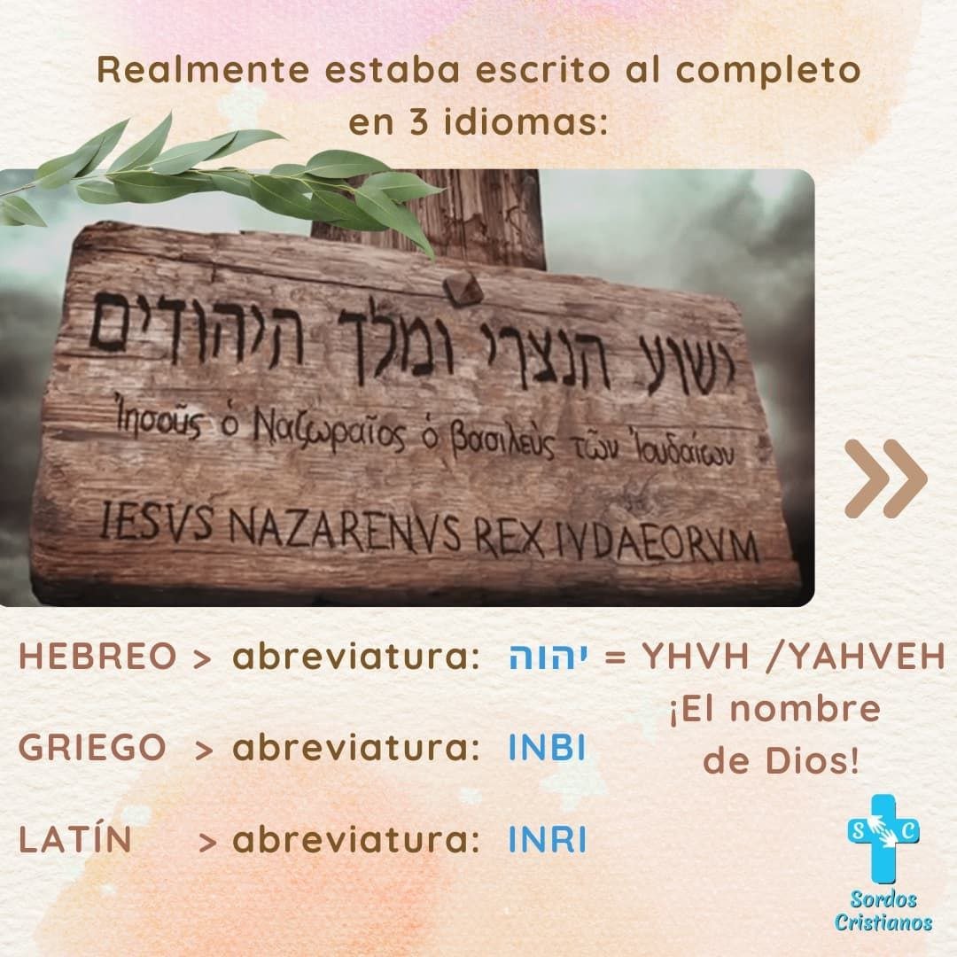 ¿Qué significa “INRI”? - Sordos Cristianos Católicos